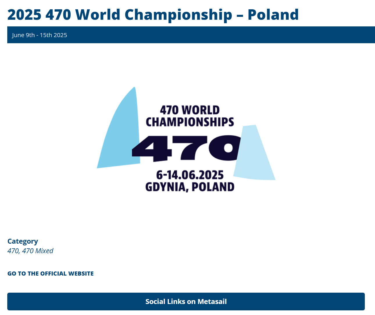 2025 470 World Championship - 470 Sailing